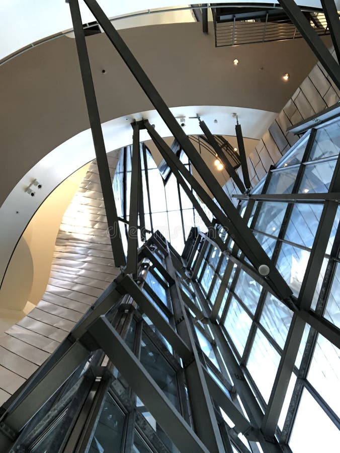 Low-angle Shot of the Interior of the Guggenheim Museum Bilbao in Spain ...
