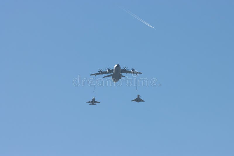 Low Angle Shot of Jets in the Sky for the Day of Hispanic Heritage and ...