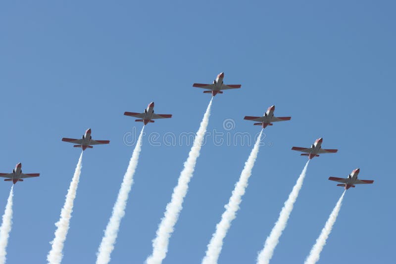 Low Angle Shot of Jets in the Sky for the Day of Hispanic Heritage and ...