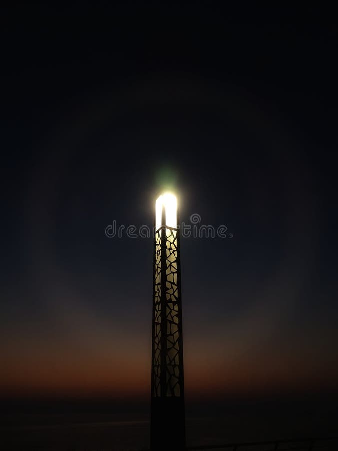 Low Angle Shot of a Lit-up High Pole Stock Photo - Image of glow, high ...