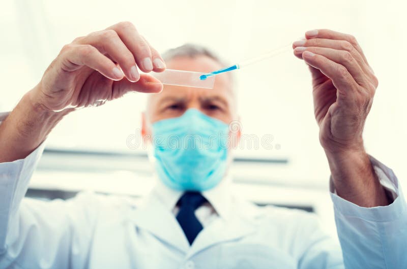 Low Angle Shot of Man Sampling Chemical Liquid Stock Photo - Image of ...