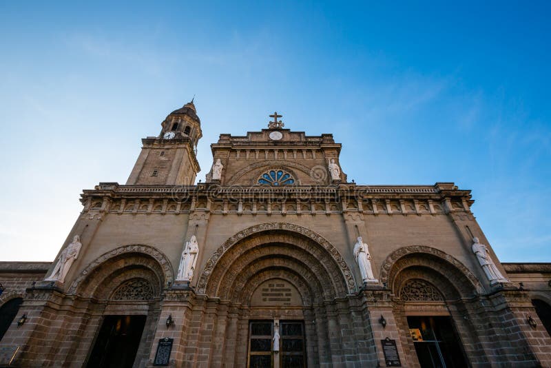 Low-angle Shot of the Manila Cathedral in Intramuros, Philippines ... Low-angle Shot of the Manila Cathedral in Intramuros, Philippines ...