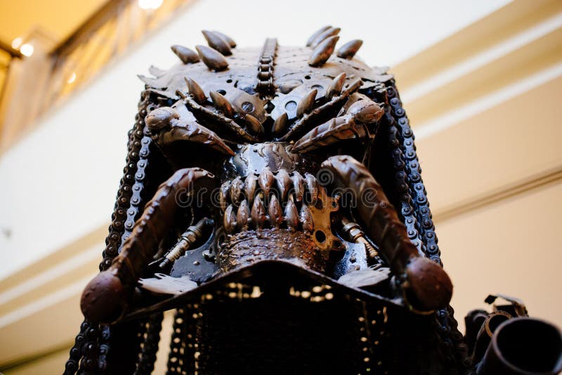 Low Angle Shot of Metal Sculpture Resembling a Predator Stock Image ...