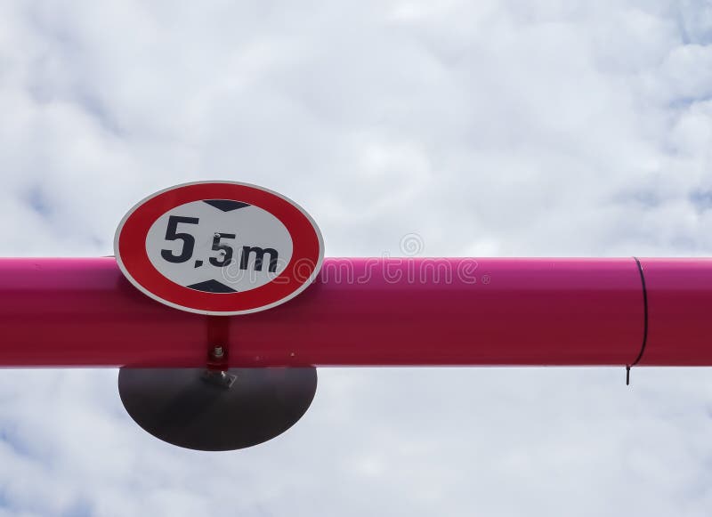 Low Angle Shot of 5.5 Meter Maximum Height Traffic Sign Stock Photo ...