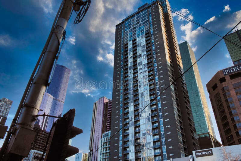 Low Angle Shot of a Modern Architectural Building in the City Editorial ...