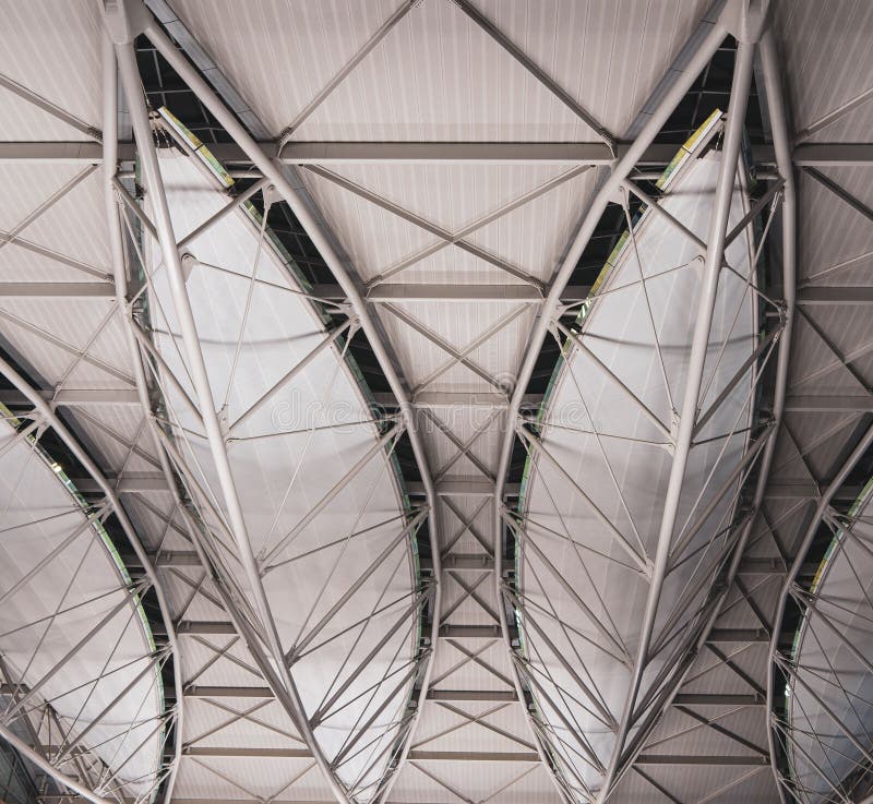 Low-angle Shot of the Modern Ceiling of San Francisco International ...