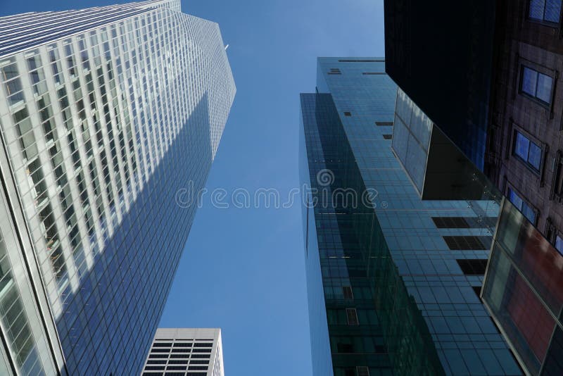 Low-angle Shot of Modern Skyscrapers on a Cloudless Day in NYC ...
