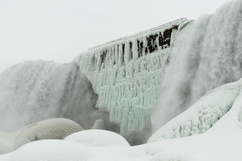 Low Angle Shot of the Niagara Falls during Winter Stock Image - Image ...
