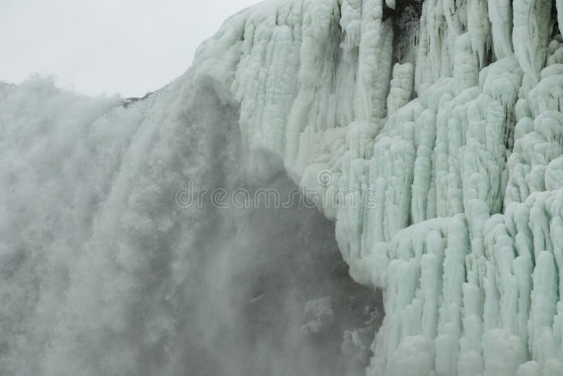 Low Angle Shot of the Niagara Falls during Winter Stock Image - Image ...