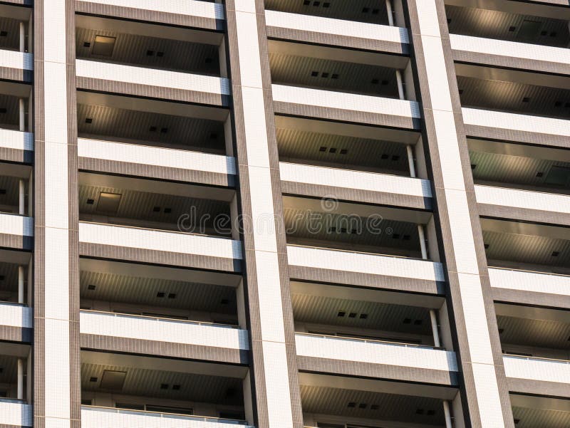 Low Angle Shot of Office Building Balconies Stock Image - Image of ...