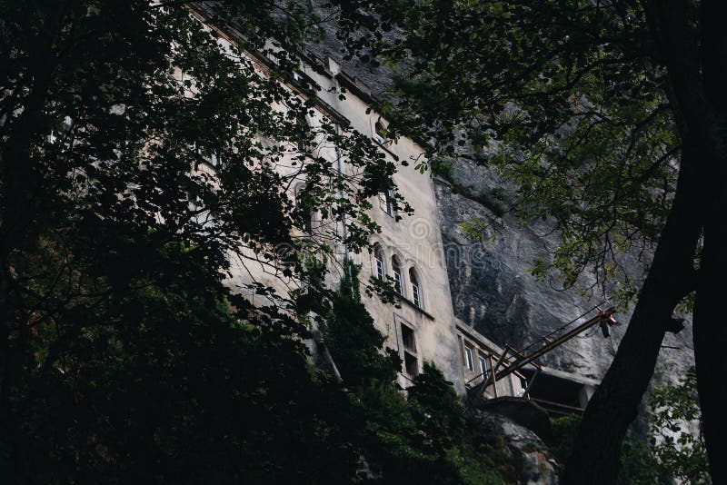 Low Angle Shot of an Old Building in a Forest - Concept: Mysterious ...