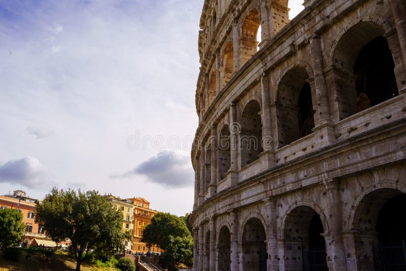 Part of the Colosseum stock image. Image of coliseum - 191109517