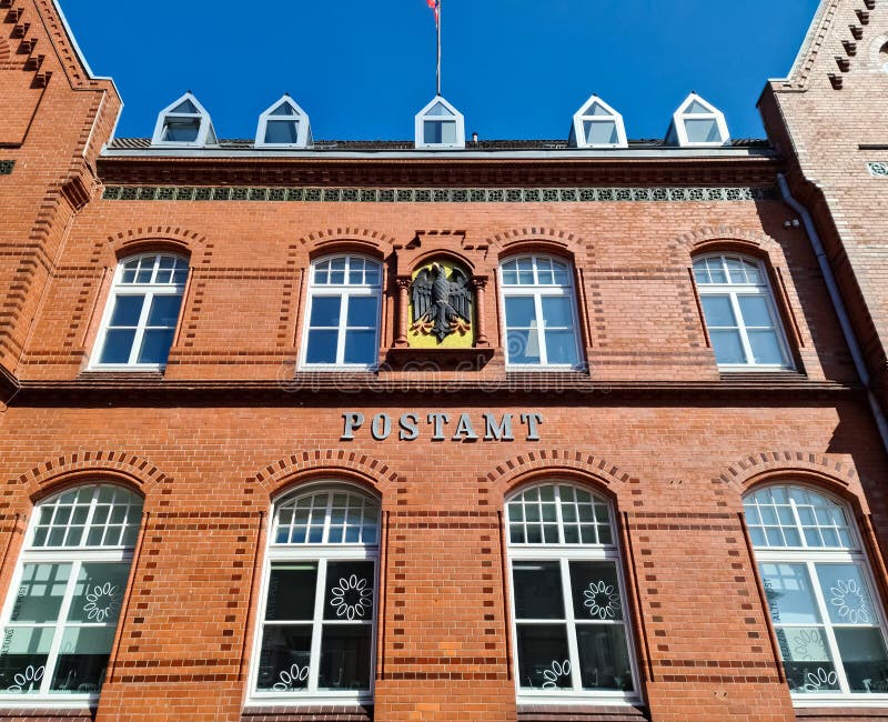 Low-angle Shot of the Post Office Building in Downtown Eckernforde ...