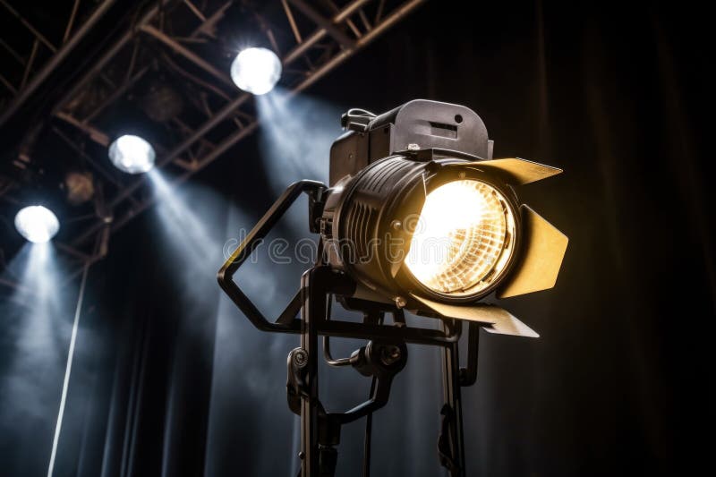 A Low Angle Shot of a Professional Ceiling-mounted Spotlight Stock ...