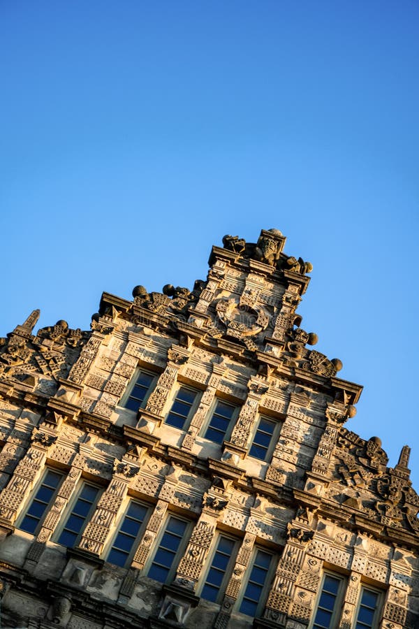 Low Angle Shot of Rat Catcher House in Hameln, Germany in Sunlight with ...