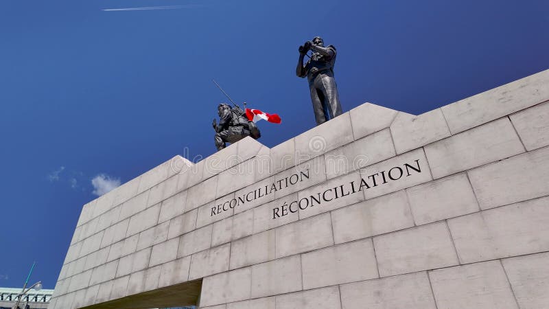 Low-angle Shot of the Reconciliation Peacekeeping Monument in Ottawa ...