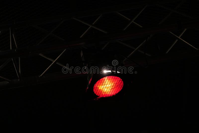 Low Angle Shot of Red Light Falling in a Dark Room Stock Image - Image ...