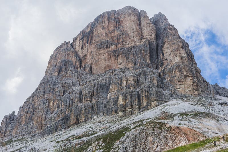 Low Angle Shot of a Rock Formation Under the Cloudy Sky in the ...
