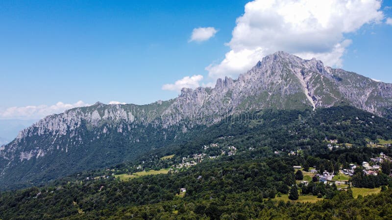 Low Angle Shot of the Rocky Grigna Mountain in Italy Stock Image ...