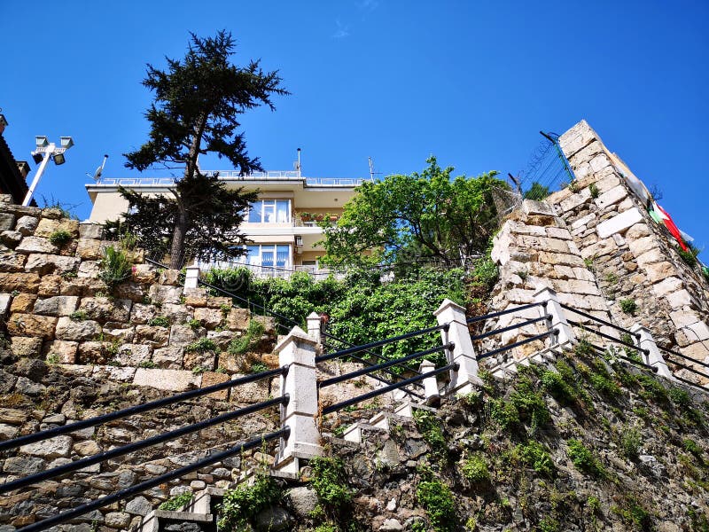 Low Angle Shot of Rocky Stairs on a Hil Stock Image - Image of history ...