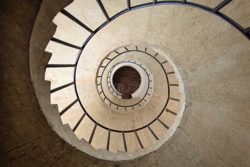 Low Angle Shot of the Round Stairs Stock Image - Image of material ...