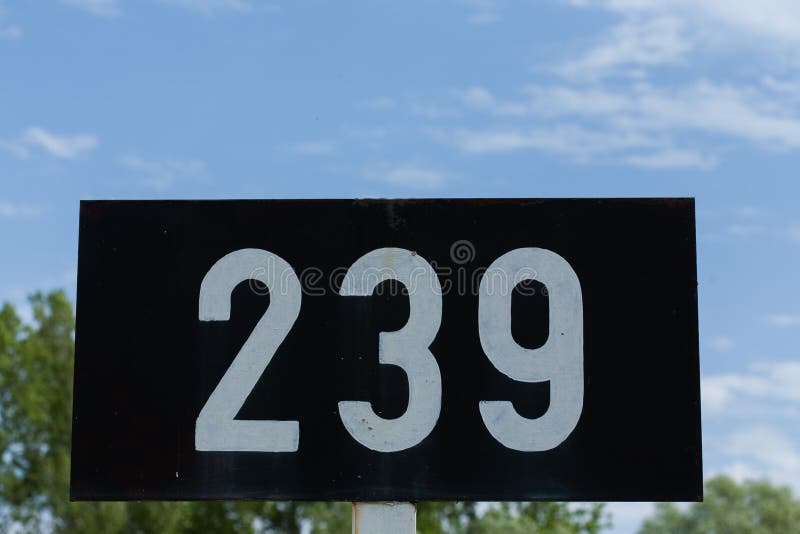 A Low Angle Shot of a Signpost with 239 Number on it Stock Image ...