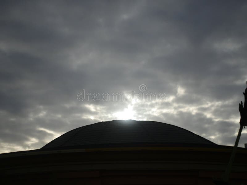 Low Angle Shot of the Silhouette of a Dome Shaped Buildings with the ...