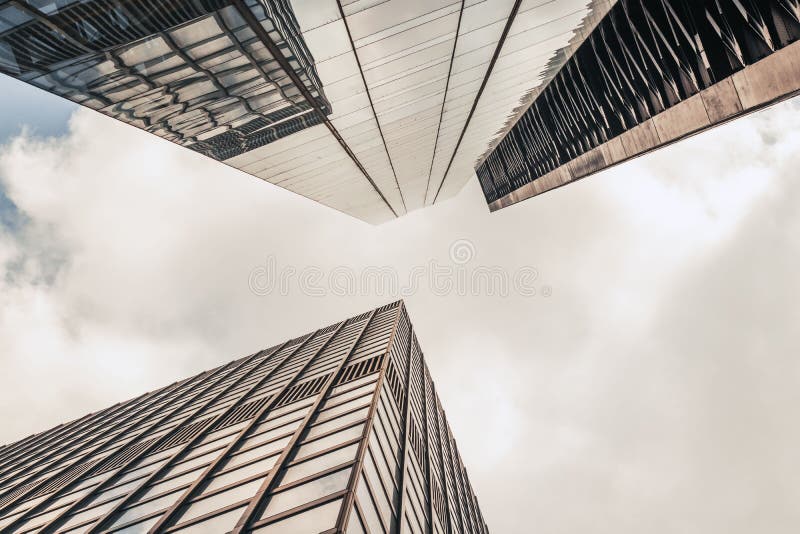 Low Angle Shot of Skyscrapers Editorial Photo - Image of reflection ...