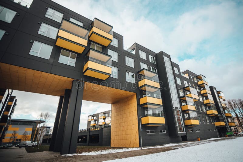 Low Angle Shot of Skyscrapers, Modern Apartment Buildings Editorial ...