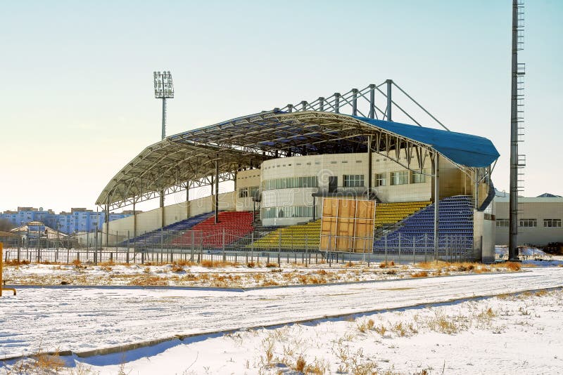Low Angle Shot of a Sport Stadium from Kazakhstan Stock Image - Image ...