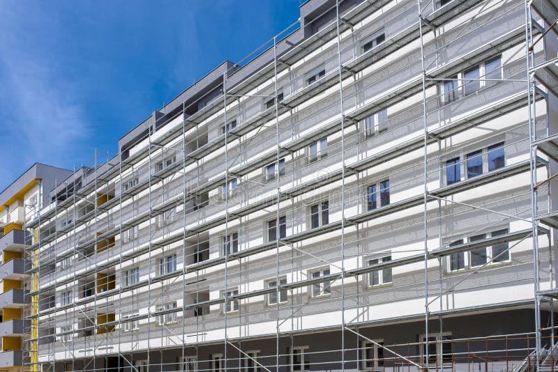 Low Angle Shot of a Tall Concrete Building in the Process of ...