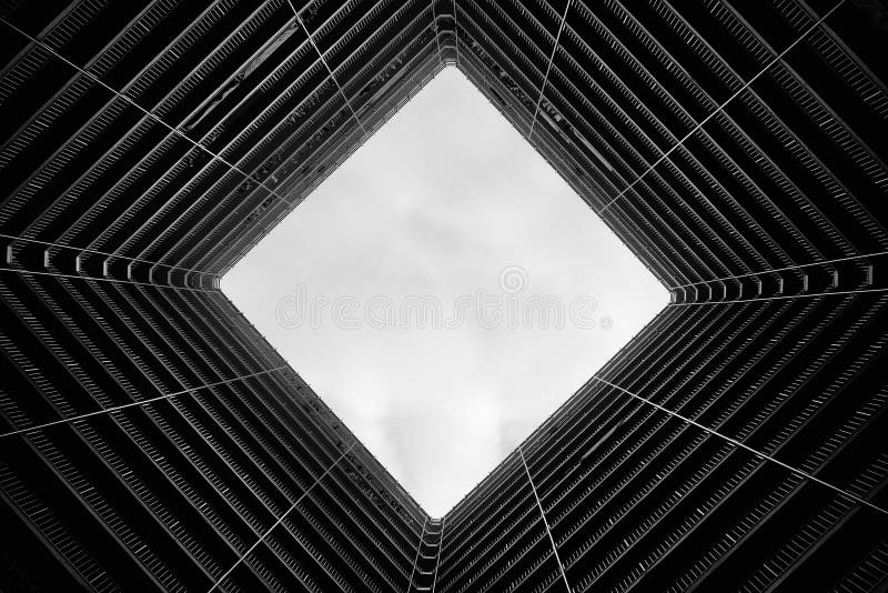 Low Angle Shot of a Tall Square Building Editorial Photo - Image of ...