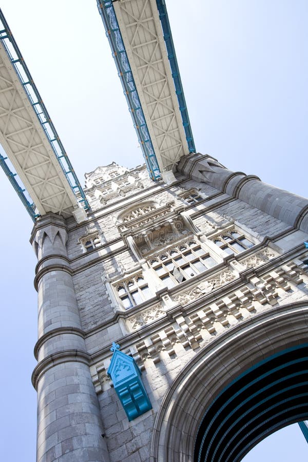 Low Angle View of Tower Bridge in London Stock Image - Image of english ...