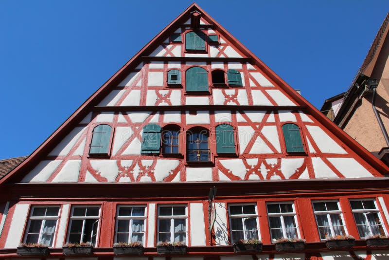 Low Angle Shot of a Traditional House in Germany Stock Photo - Image of ...