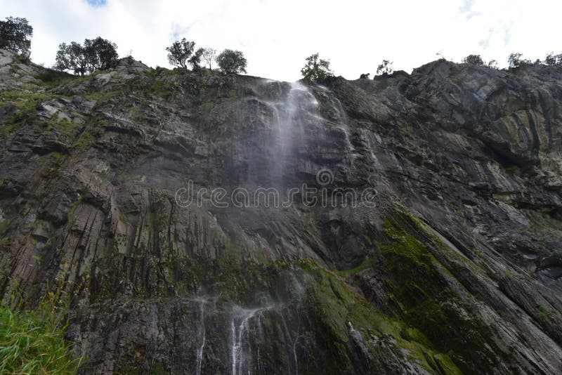 Low Angle Shot of a Waterfall Stock Image - Image of landscapes ...