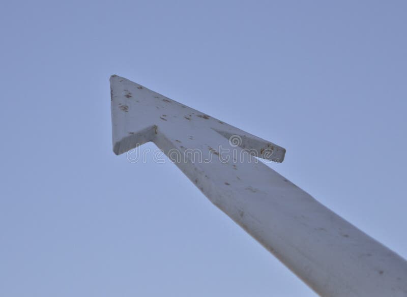 Low Angle Shot of a White Arrow Pointing To the Sky - Progress Concept ...