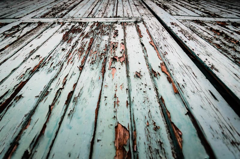 Low Angle Shot of a Wooden Floor with Chipped Paint Stock Photo - Image ...