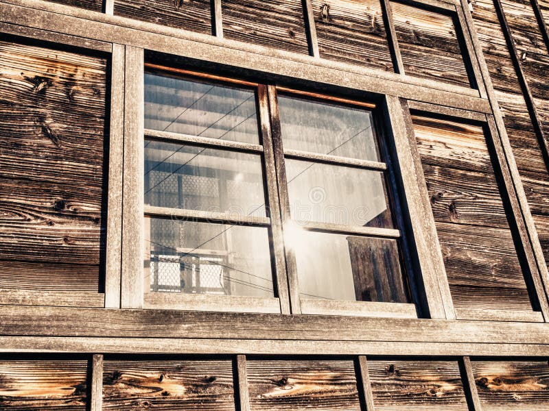 Low Angle Shot of a Wooden House Facade Stock Photo - Image of ...