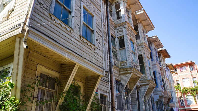 Low Angle Shot of Wooden House Istanbul Stock Image - Image of middle ...