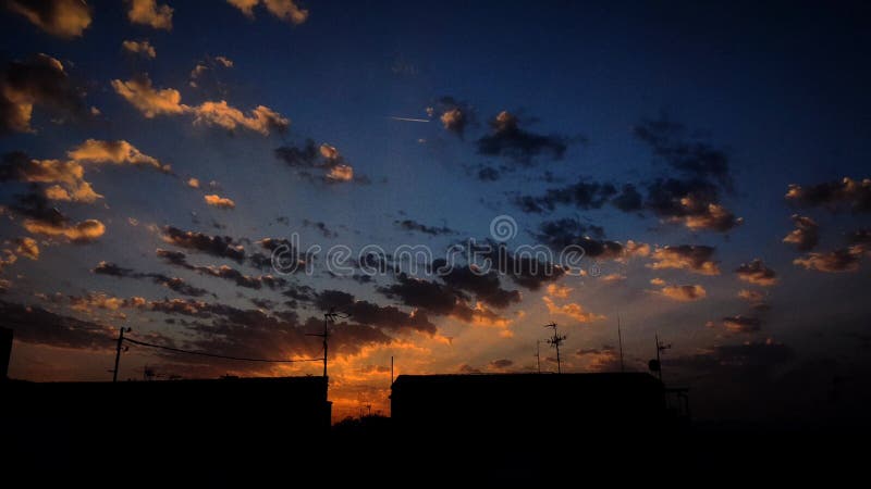 Low Angle Timelapse Shot of a Sunset Sky Stock Footage - Video of ...