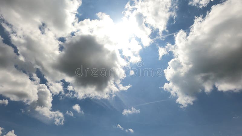 Low Angle Timelapse View of Clouds Moving in the Sky on a Sunny Day ...