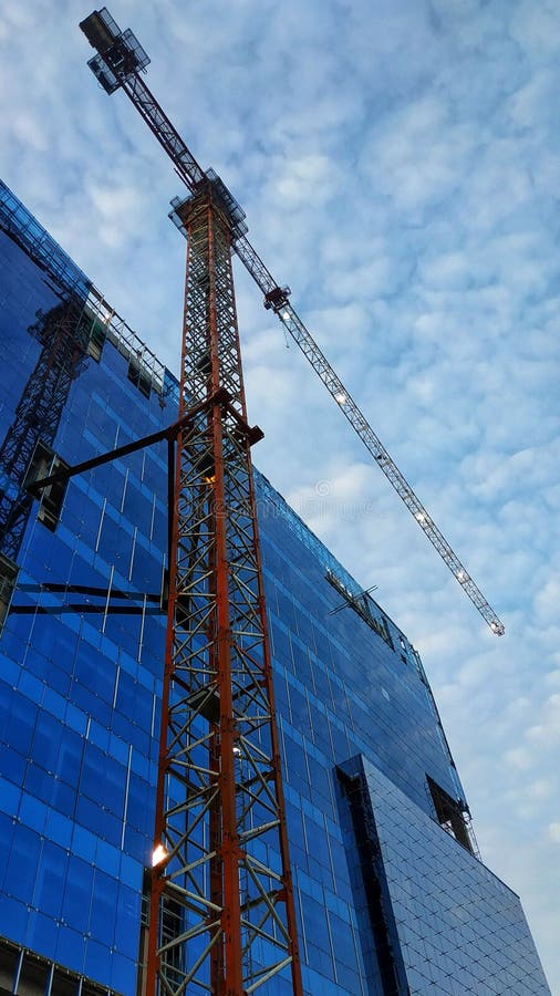 Low Angle Under Construction Building Stock Photo - Image of line ...