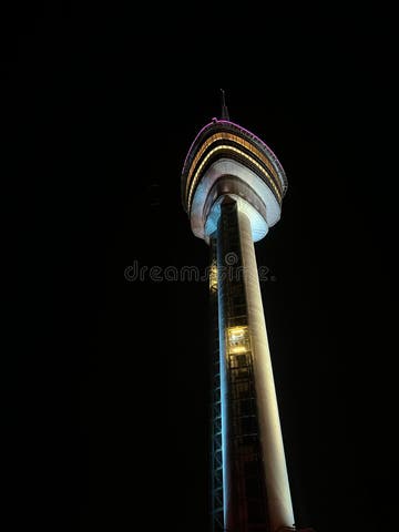 Low Angle Vertical Shot of Kuantan 188 Tower at Night Editorial Photo ...