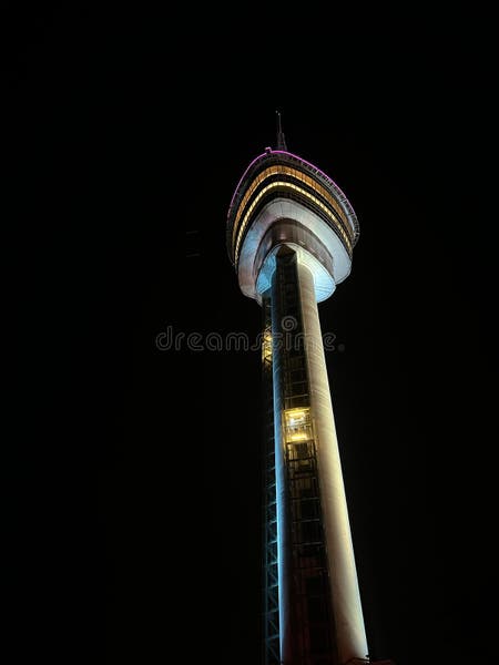 Low Angle Vertical Shot of Kuantan 188 Tower at Night Editorial Photo ...