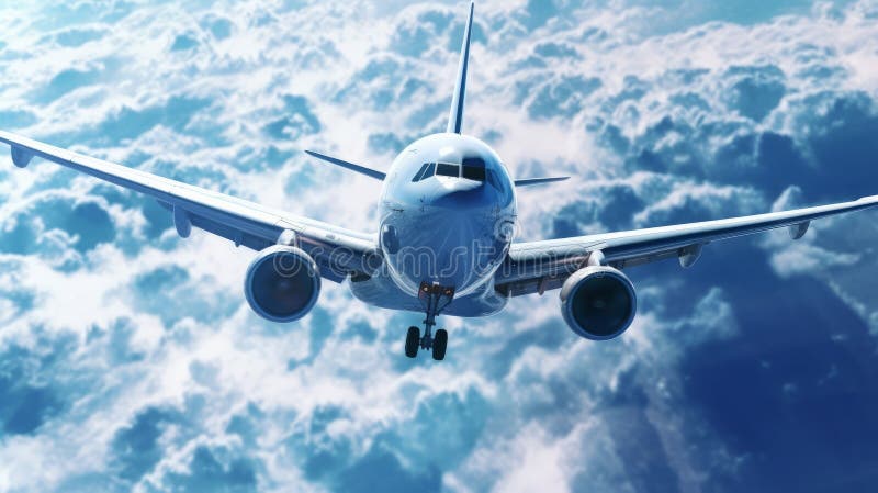 Low Angle View of an Aircraft in Flight. Generative AI Stock ...