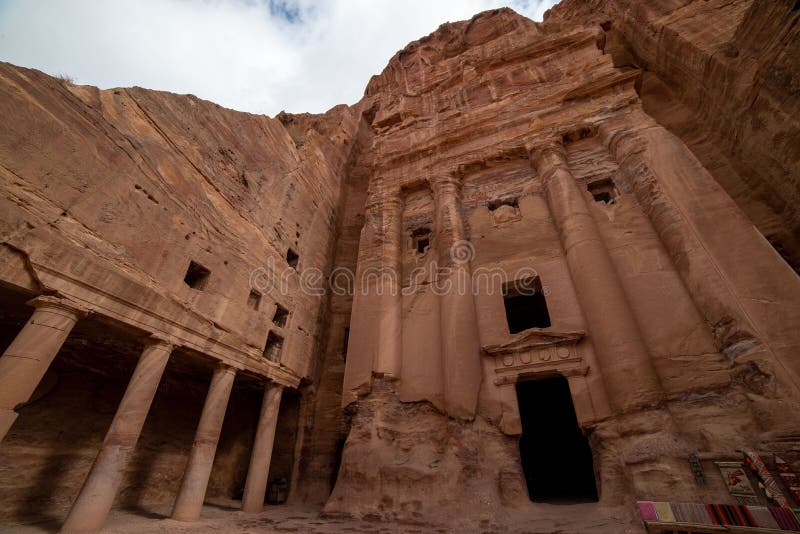 Low-angle View of Ancient Buildings in Jordan, Petra Stock Photo ...