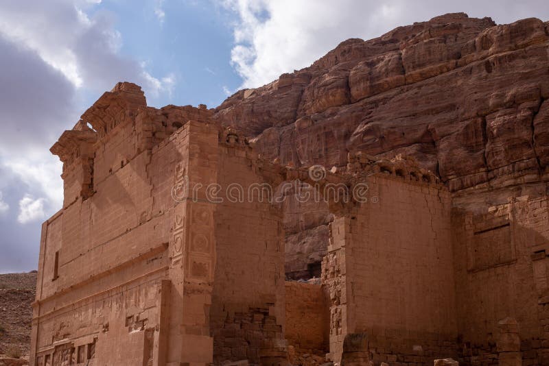 Low-angle View of Ancient Buildings in Jordan, Petra Stock Image ...