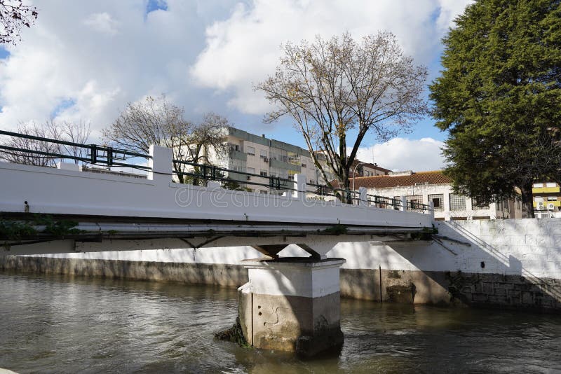 Low-angle View of a Beautiful Bridge Above the Lake Stock Photo - Image ...