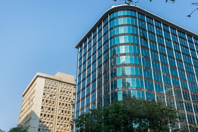 Low Angle View of a Beautiful Skyscraper Stock Image - Image of office ...