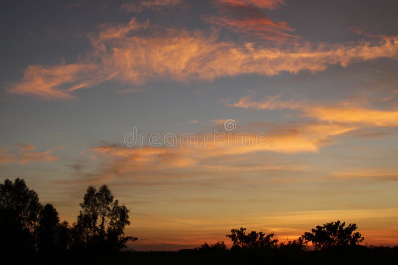 Low Angle View of Beauty Evening Sky during Sunset. Stock Photo - Image ...